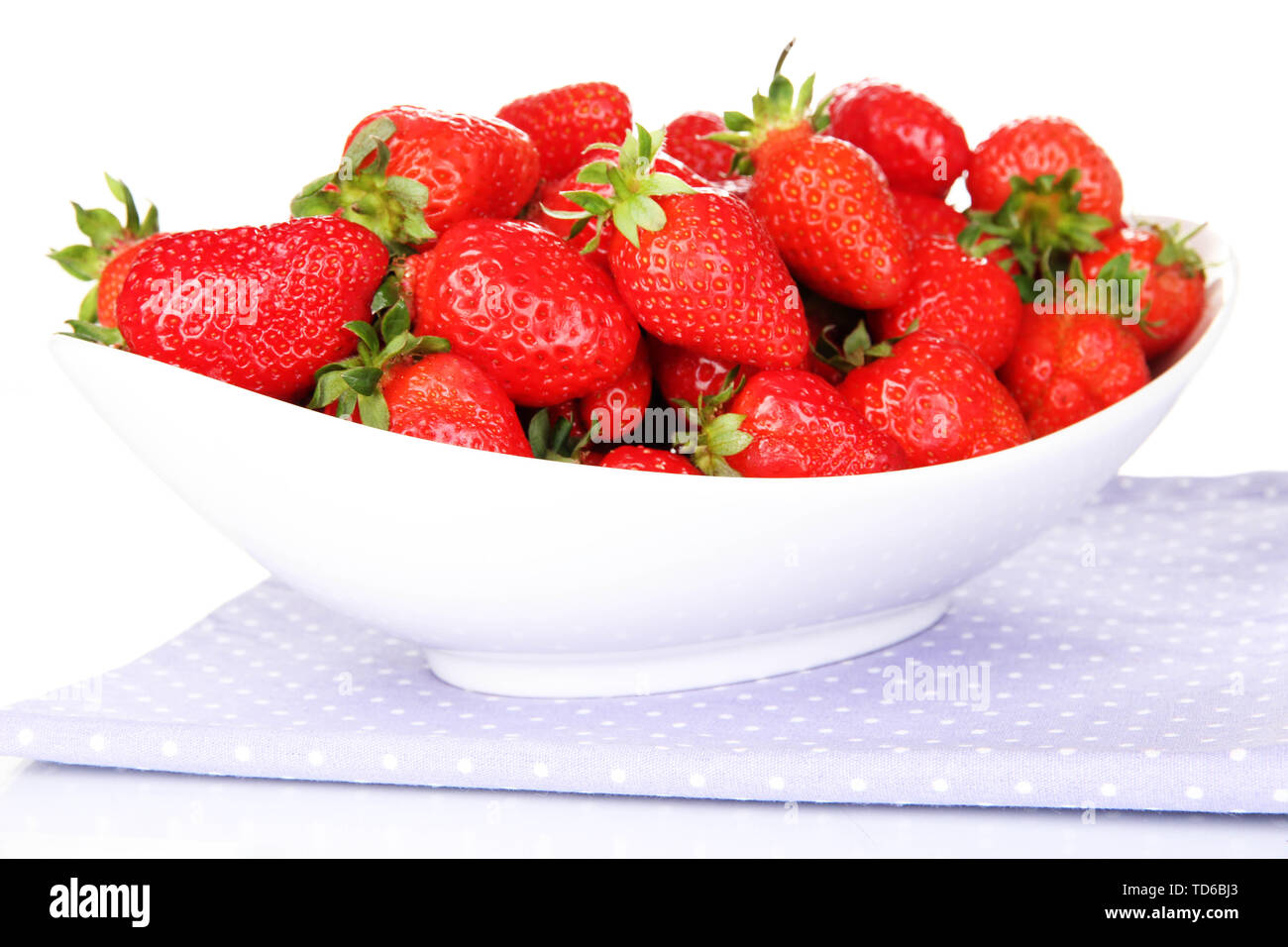 Fresh strawberry in bowl isolated on white Stock Photo - Alamy