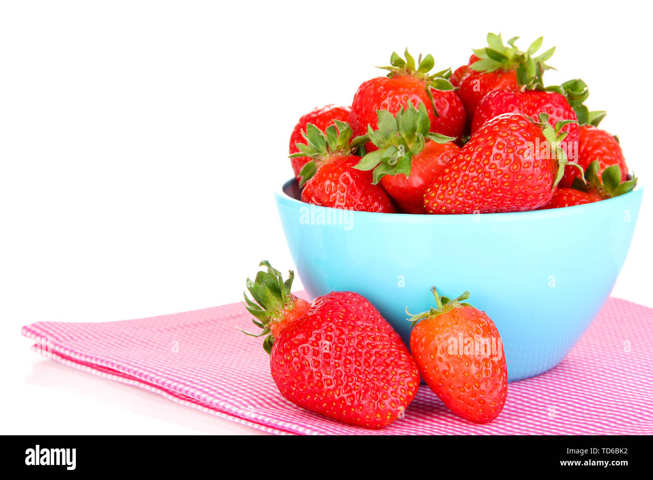 Fresh strawberry in bowl isolated on white Stock Photo - Alamy