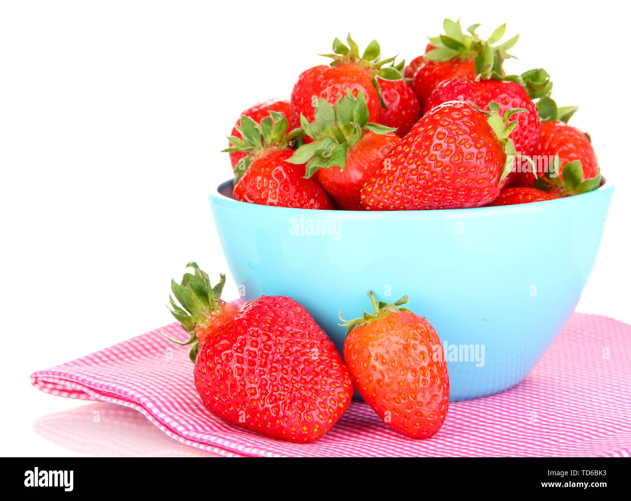 Fresh strawberry in bowl isolated on white Stock Photo - Alamy