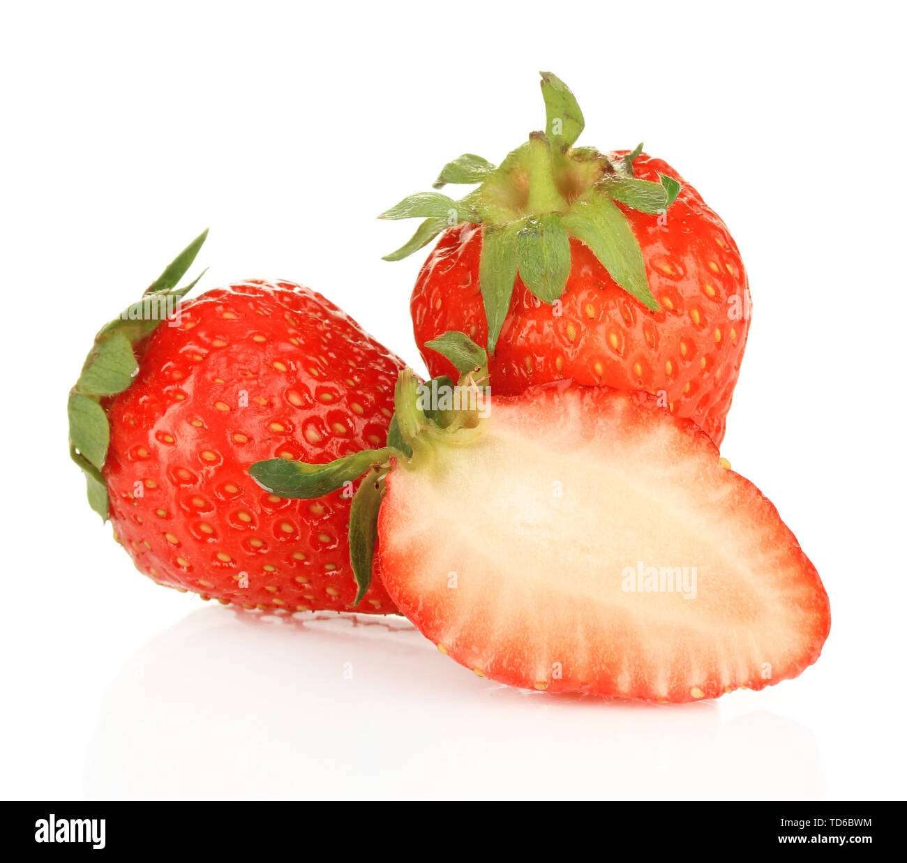 Fresh strawberry isolated on white Stock Photo - Alamy