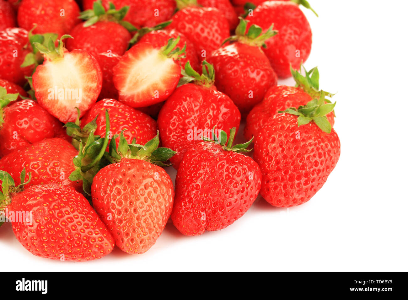 Fresh strawberry isolated on white Stock Photo - Alamy