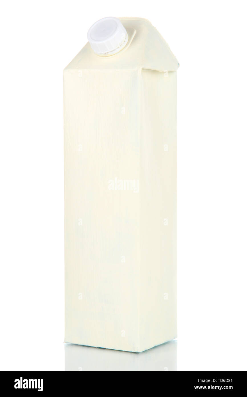 Milk pack isolated on white Stock Photo - Alamy