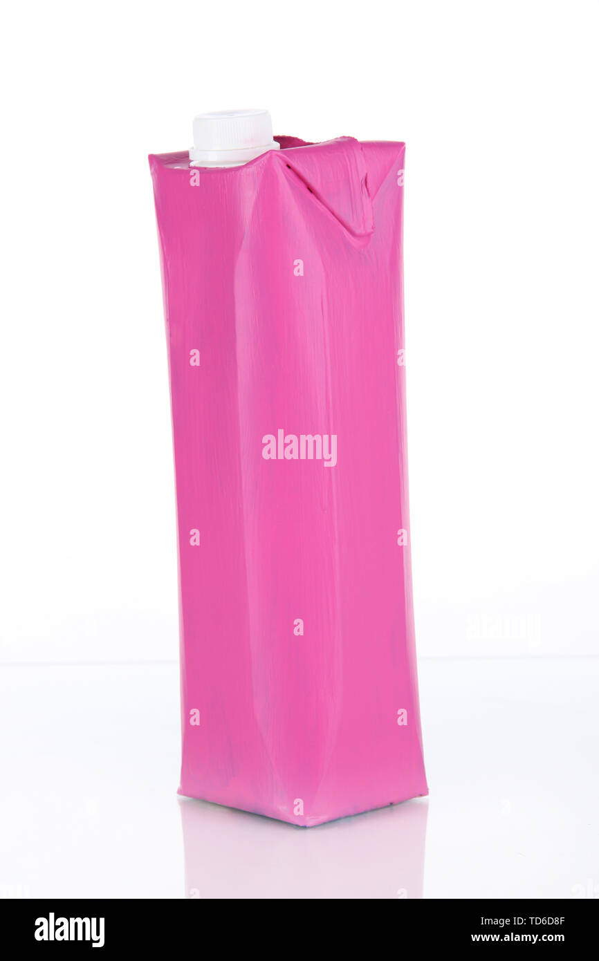 Juice pack isolated on white Stock Photo - Alamy