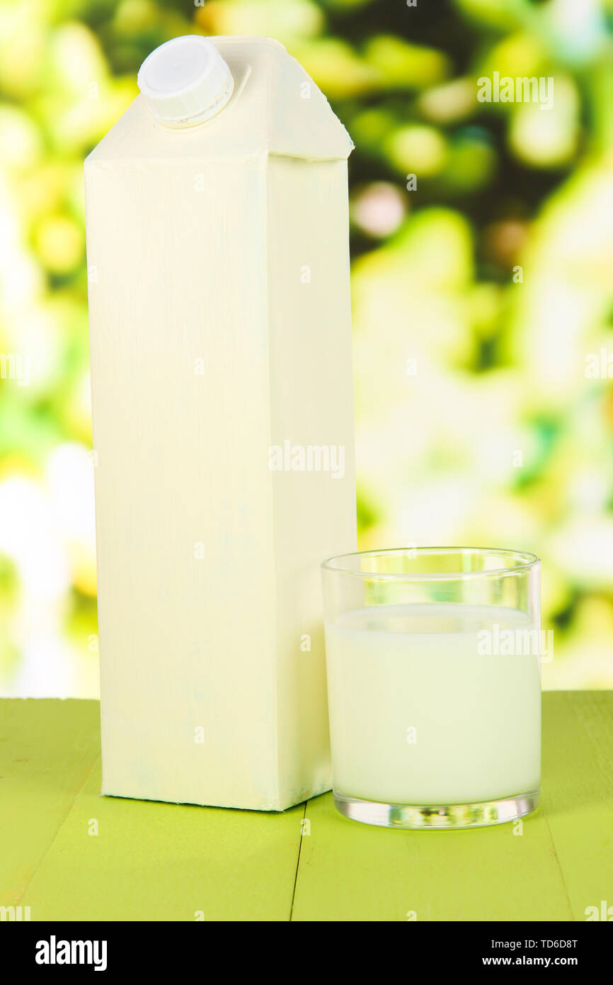 Realistic white blank paper package and glass for milk hi-res stock ...