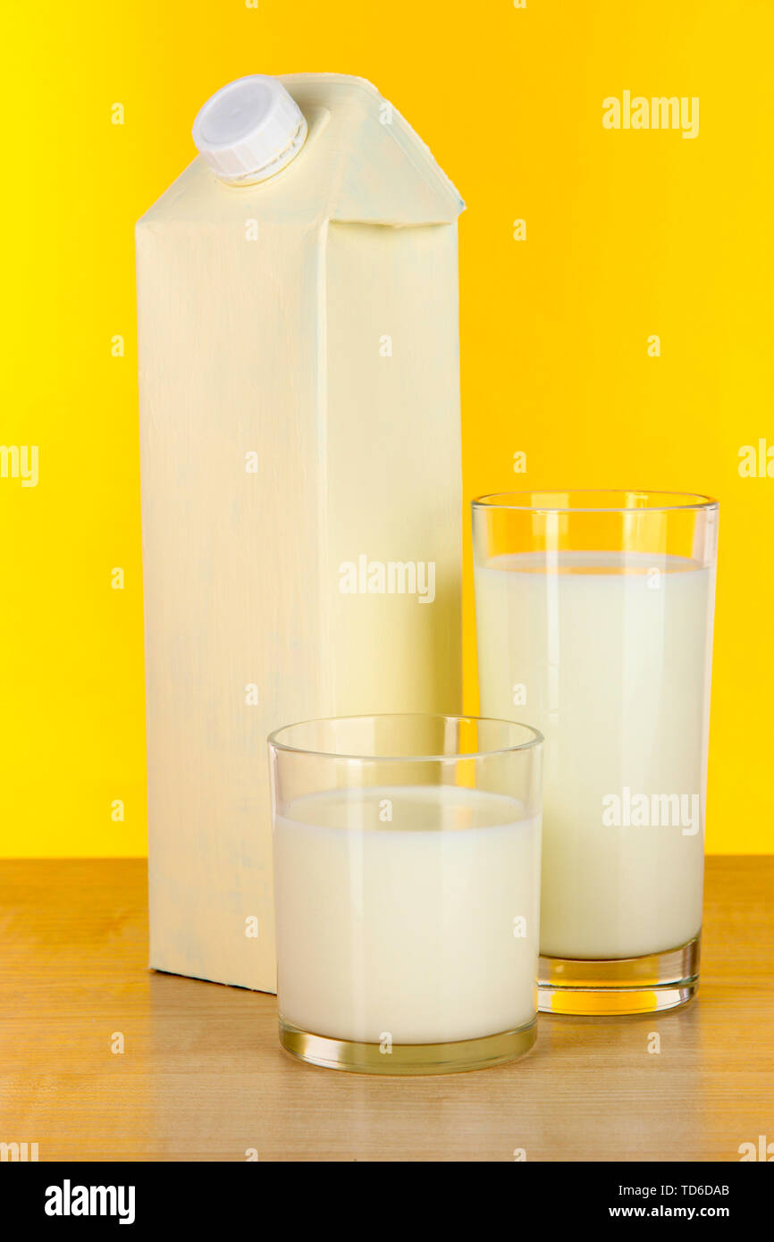 Realistic white blank paper package and glass for milk hi-res stock ...