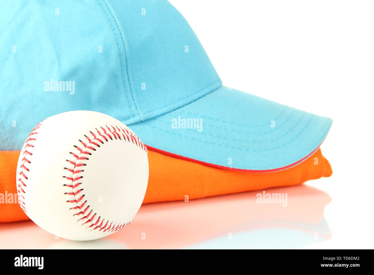 Blue peaked cap isolated on white Stock Photo - Alamy