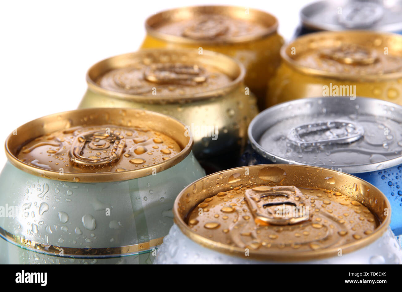 Metal tin isolated on white Stock Photo - Alamy