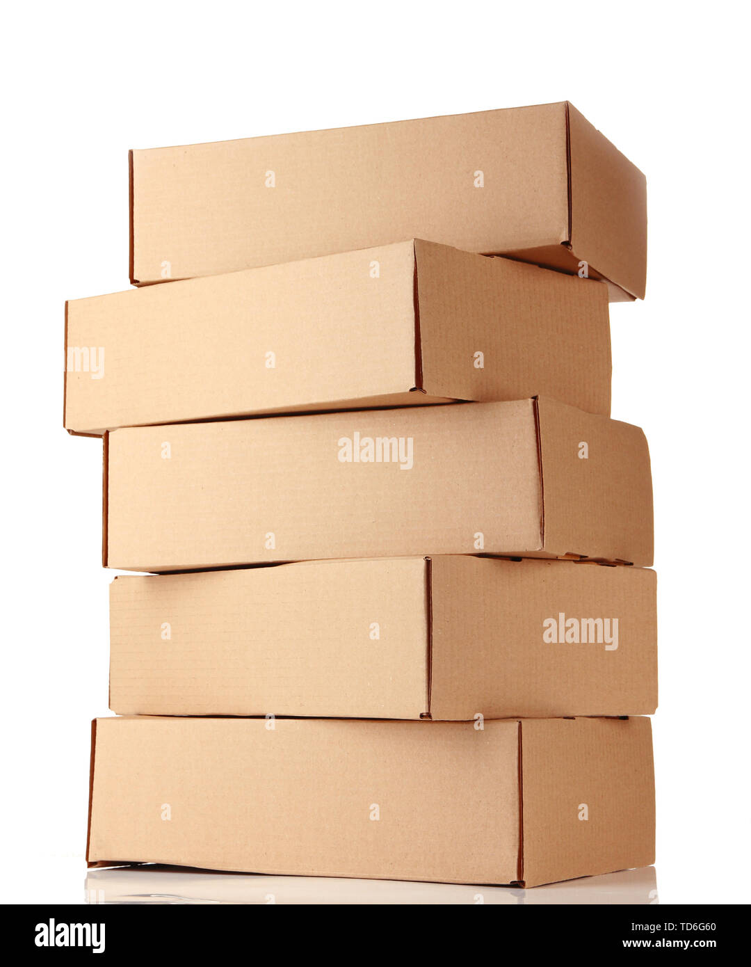 Parcels boxes, isolated on white Stock Photo - Alamy