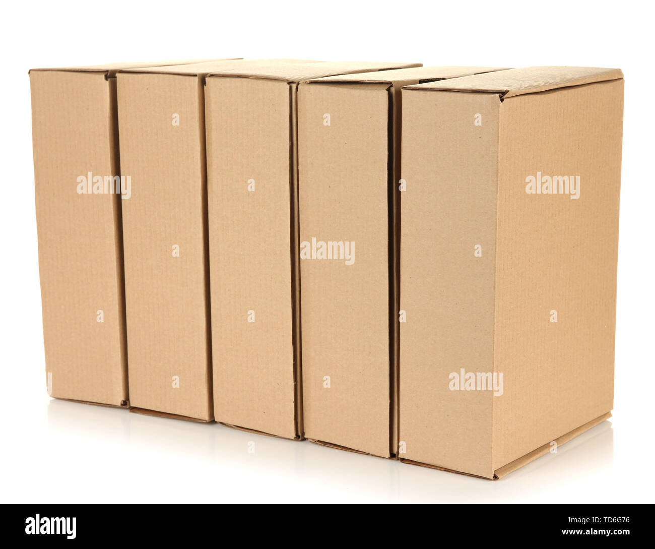 Parcels boxes, isolated on white Stock Photo - Alamy