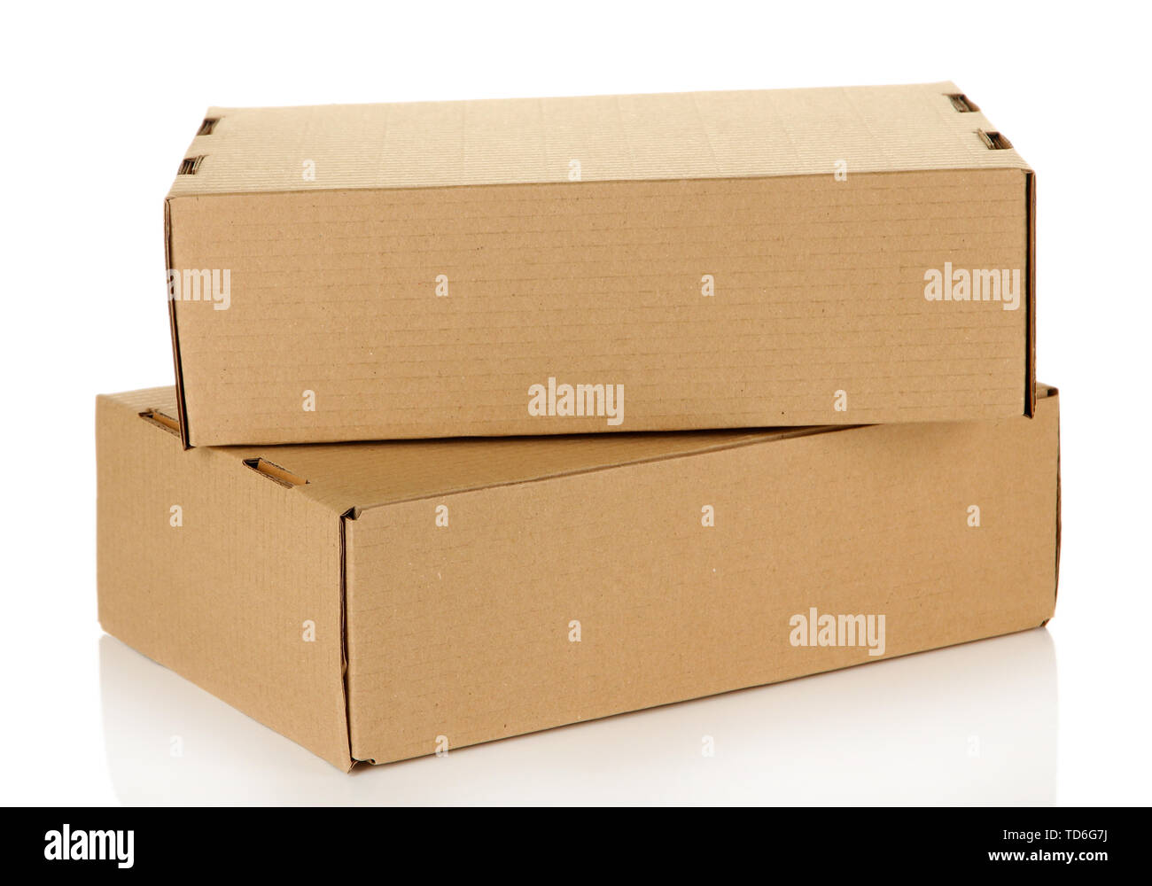 Parcels boxes, isolated on white Stock Photo - Alamy