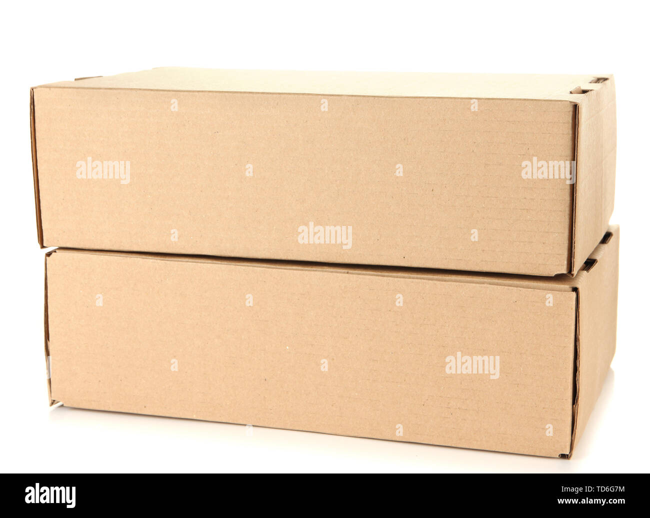 Parcels boxes, isolated on white Stock Photo - Alamy