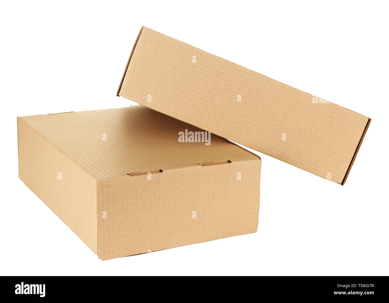 Parcels boxes, isolated on white Stock Photo - Alamy