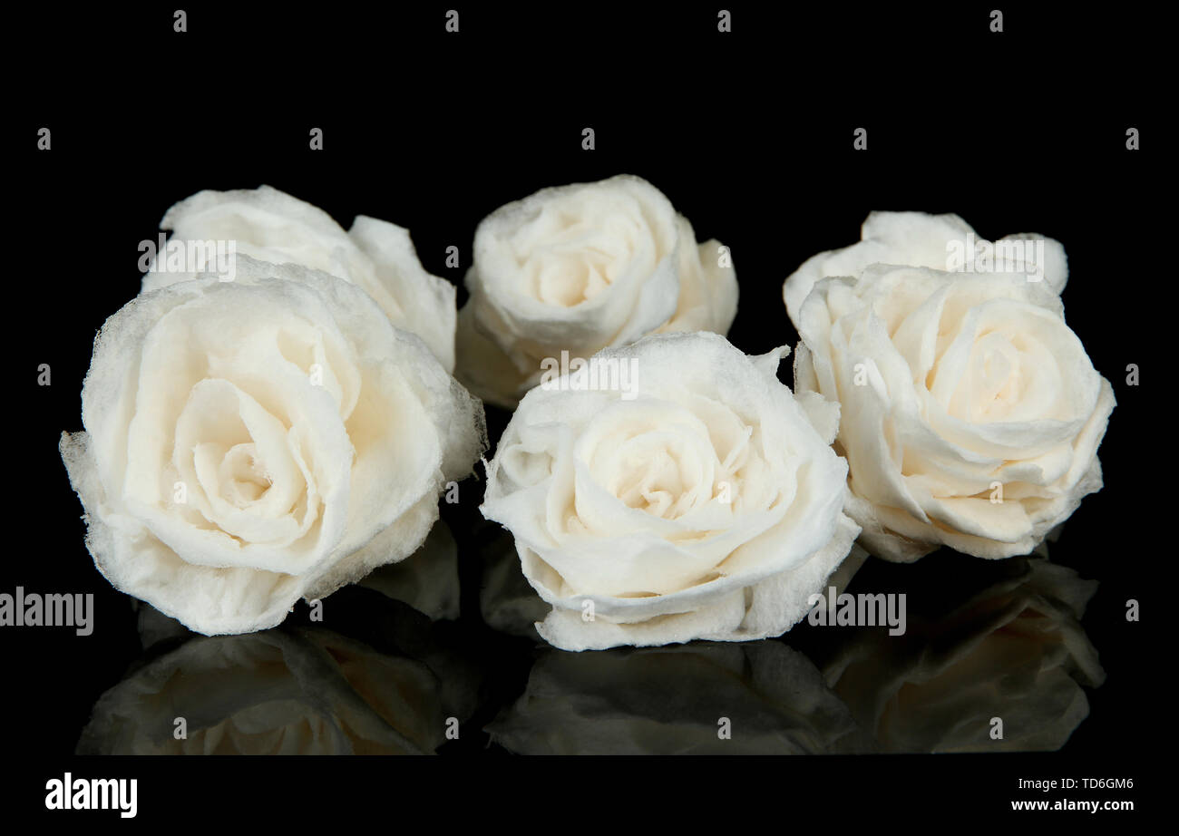 Sugar roses, isolated on black Stock Photo - Alamy