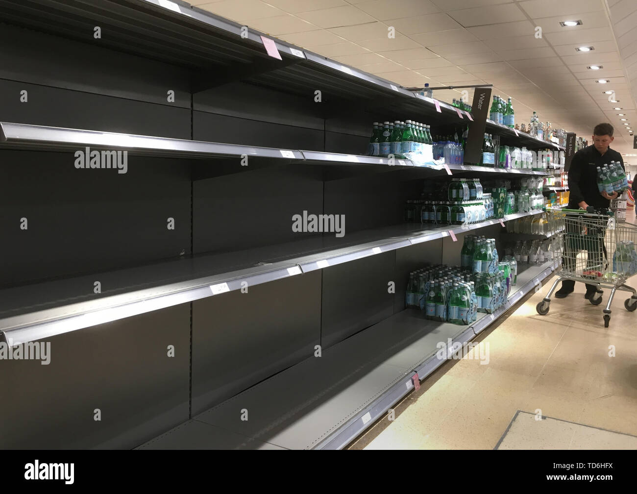 The water aisle in a waitrose supermarket in twickenham hi-res stock ...