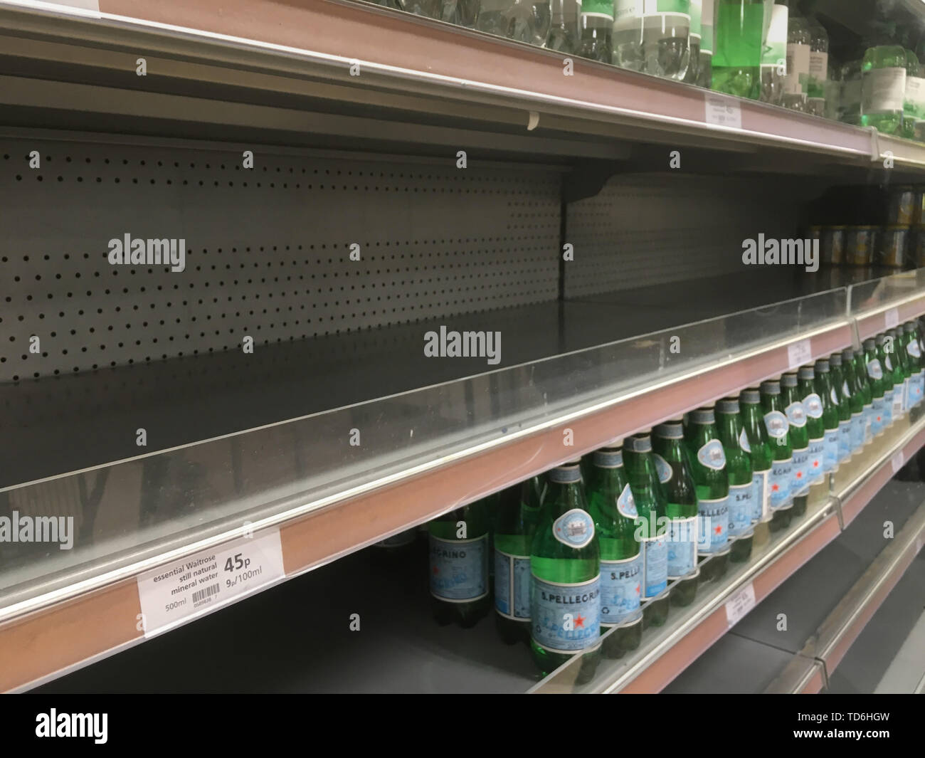 The water aisle in a waitrose supermarket in twickenham hi-res stock ...