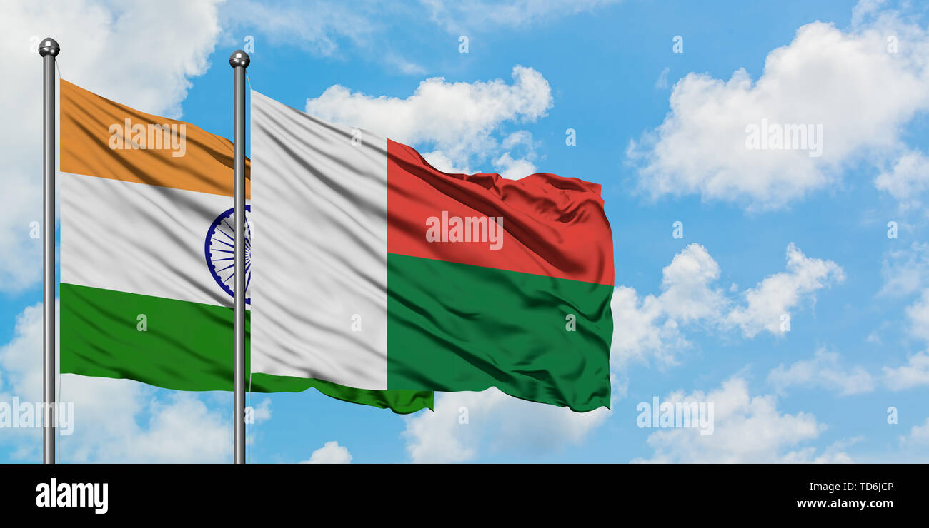 Indian flag madagascar flag hi-res stock photography and images - Alamy