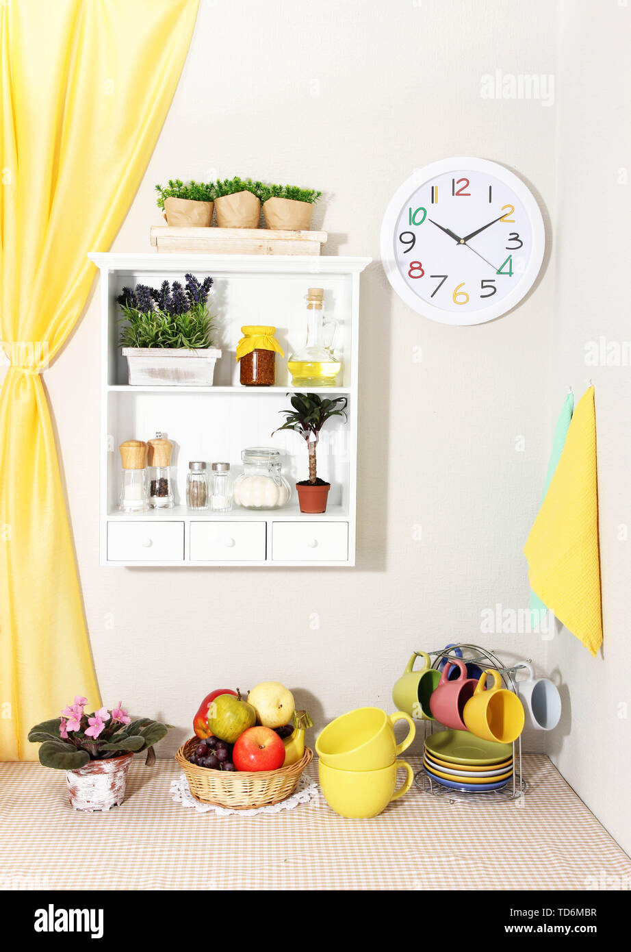 Beautiful kitchen interior Stock Photo - Alamy
