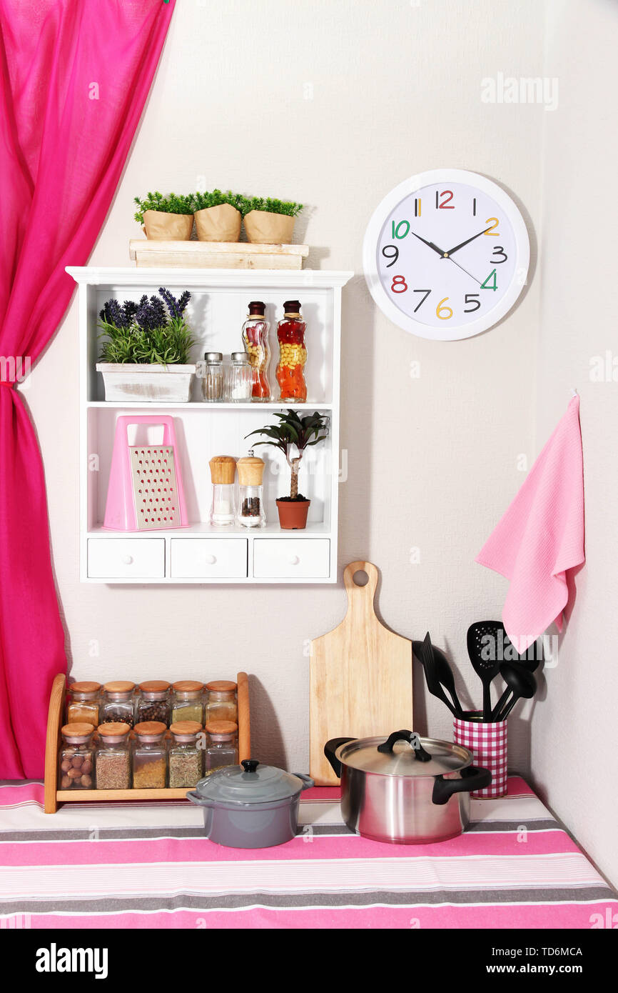 Beautiful kitchen interior Stock Photo - Alamy