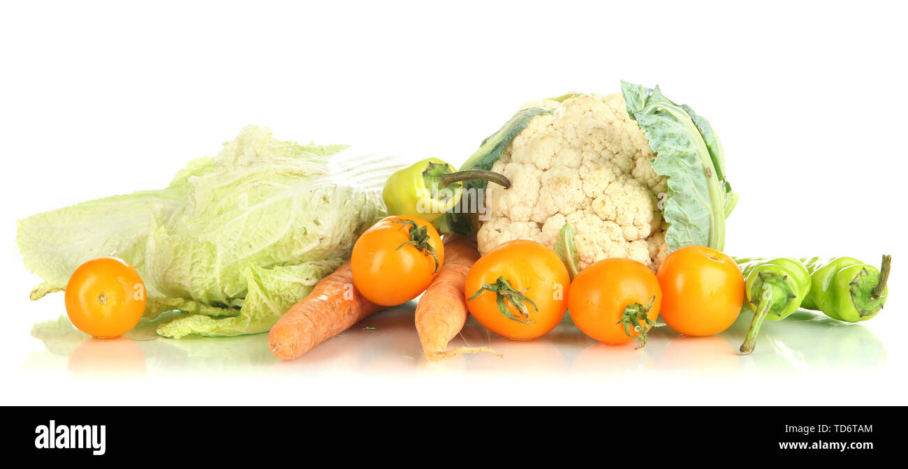 Fresh vegetables isolated on white Stock Photo - Alamy