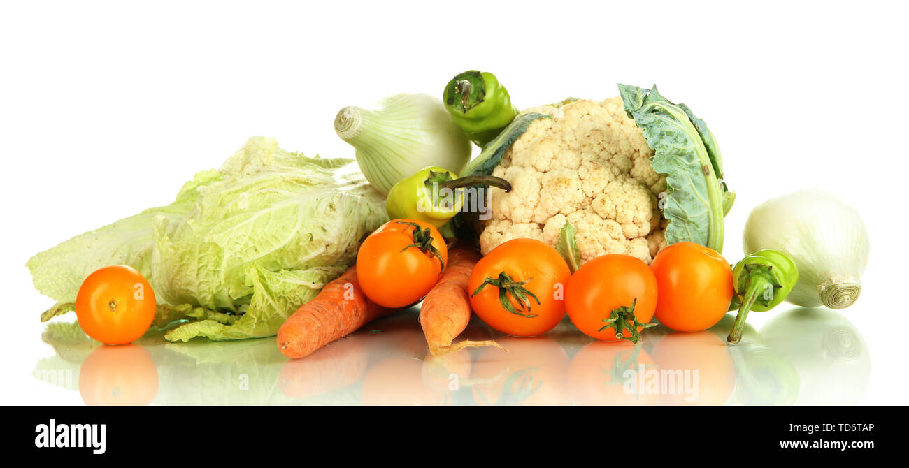 Fresh vegetables isolated on white Stock Photo - Alamy