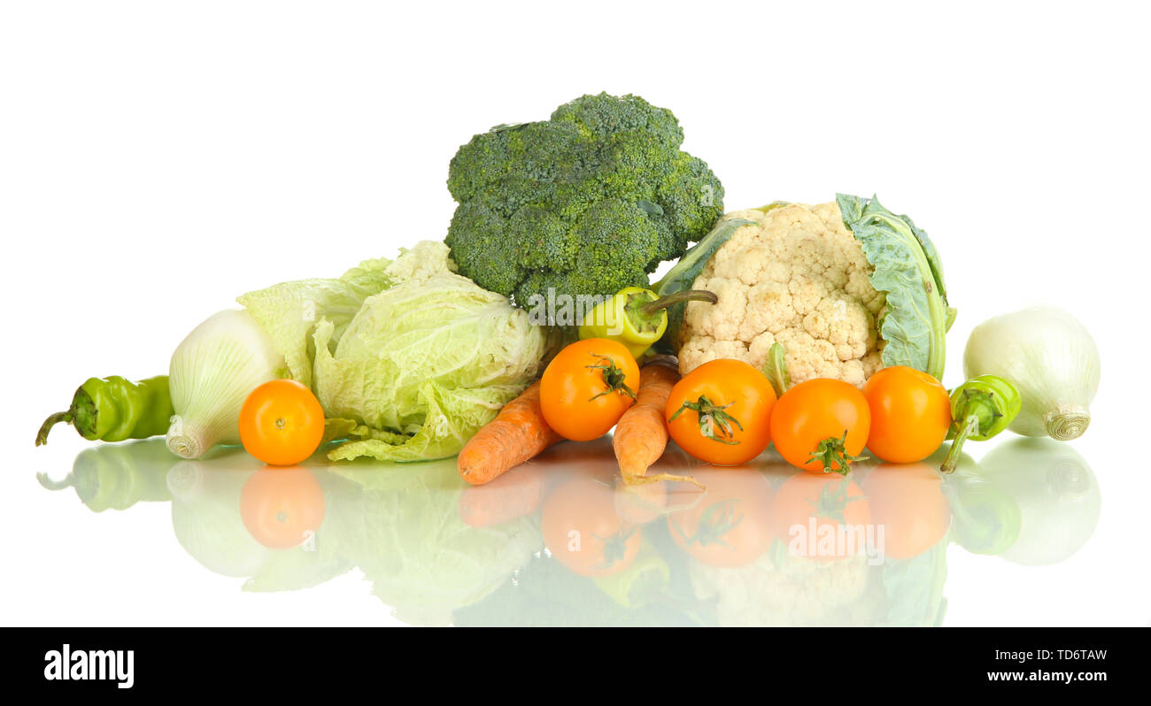 Fresh vegetables isolated on white Stock Photo - Alamy
