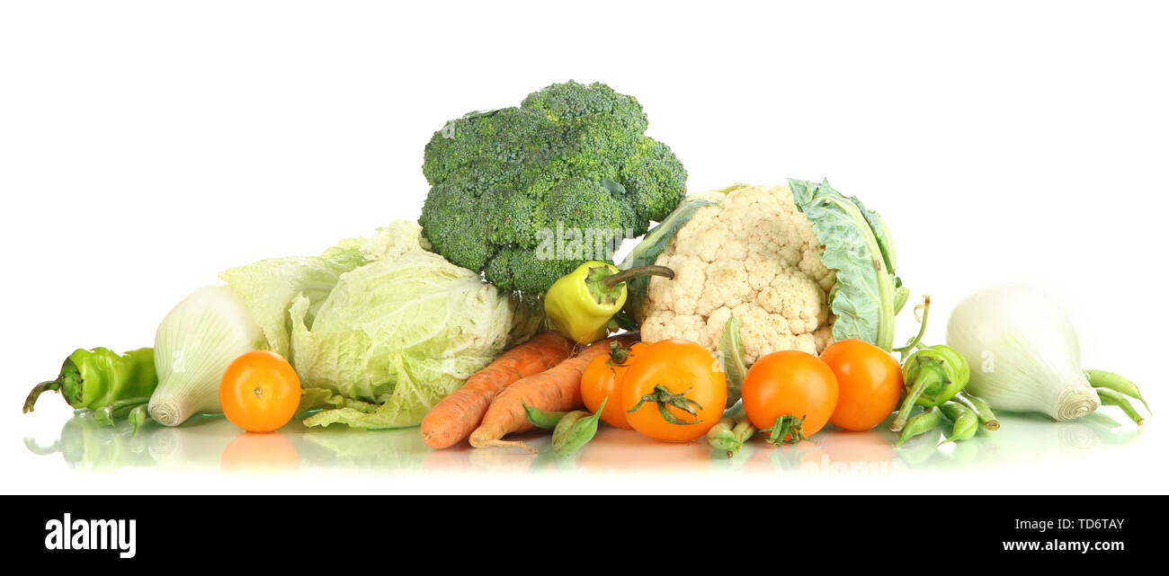 Fresh vegetables isolated on white Stock Photo - Alamy