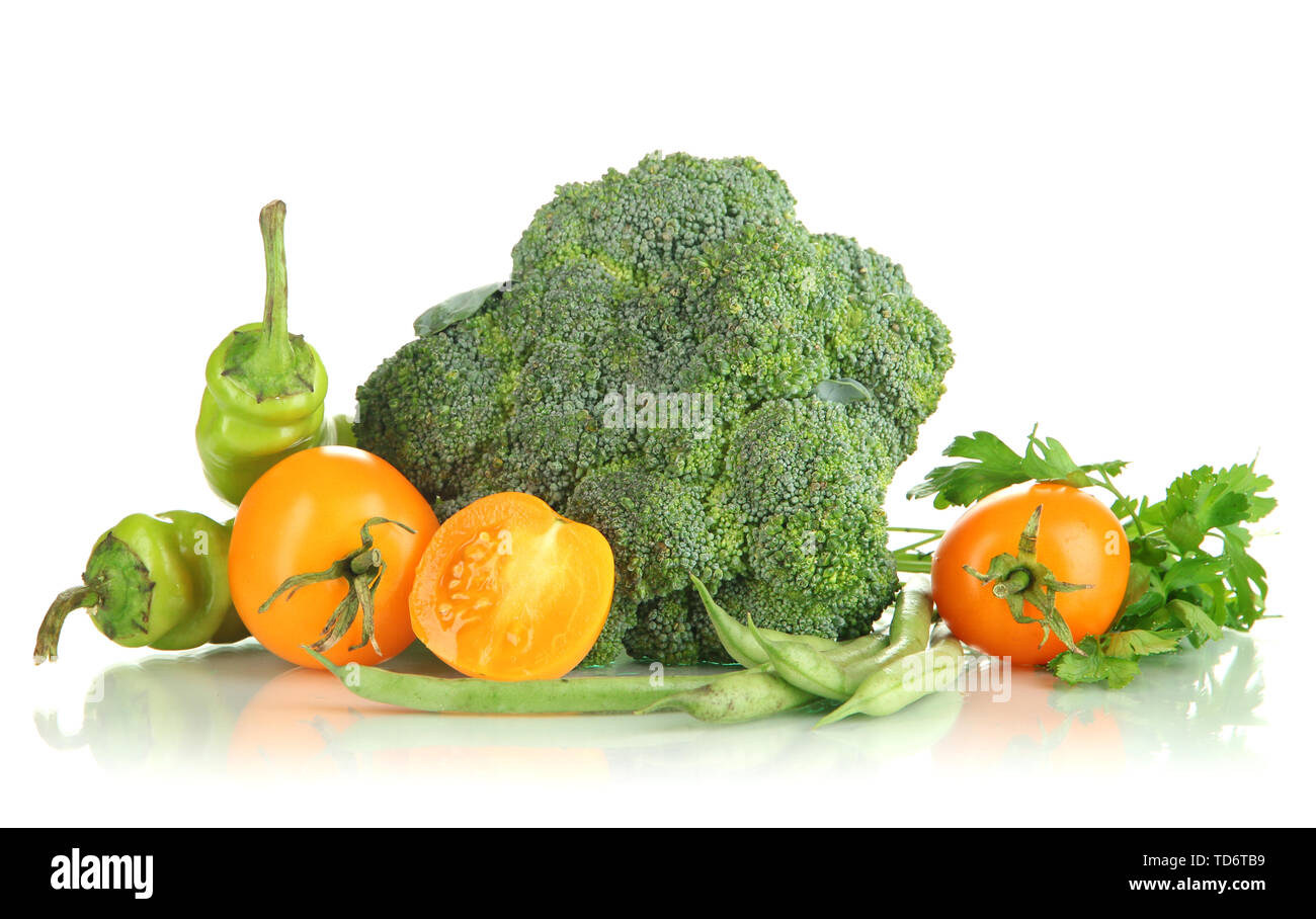 Fresh vegetables isolated on white Stock Photo - Alamy