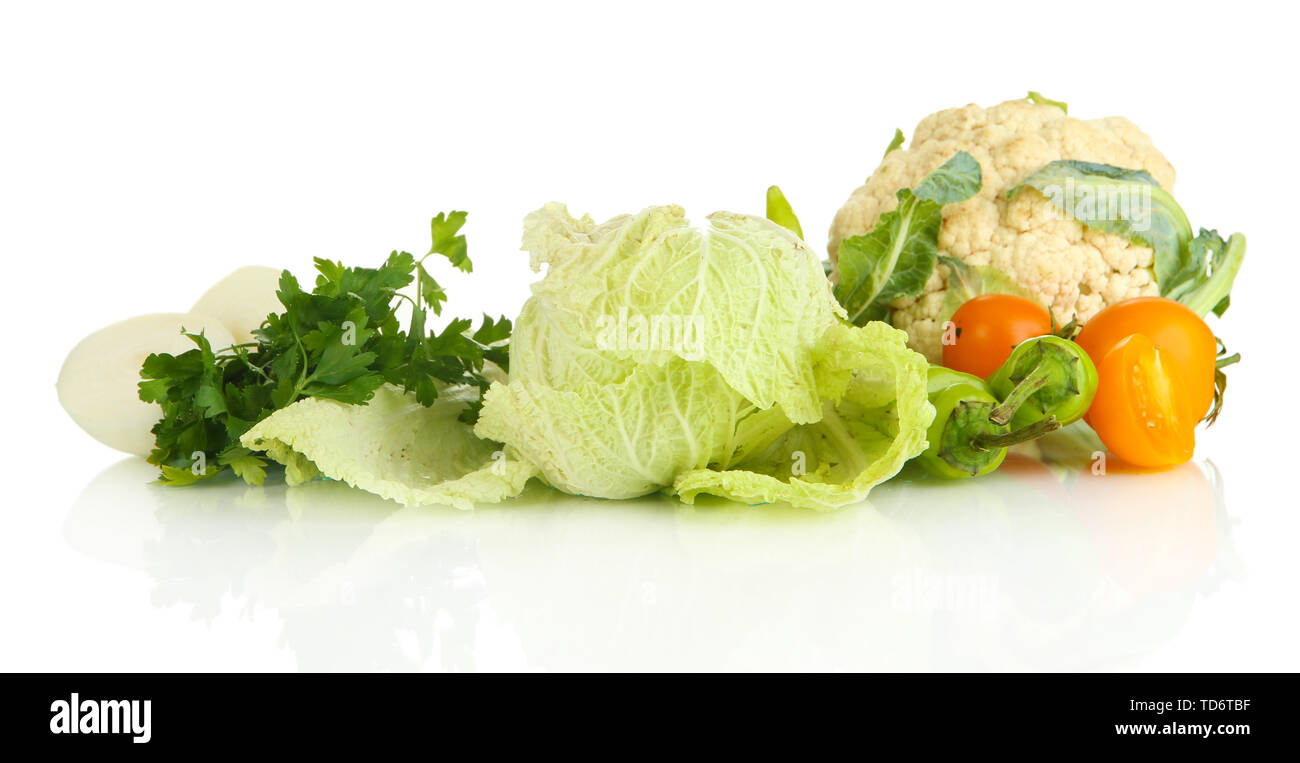Fresh vegetables isolated on white Stock Photo - Alamy