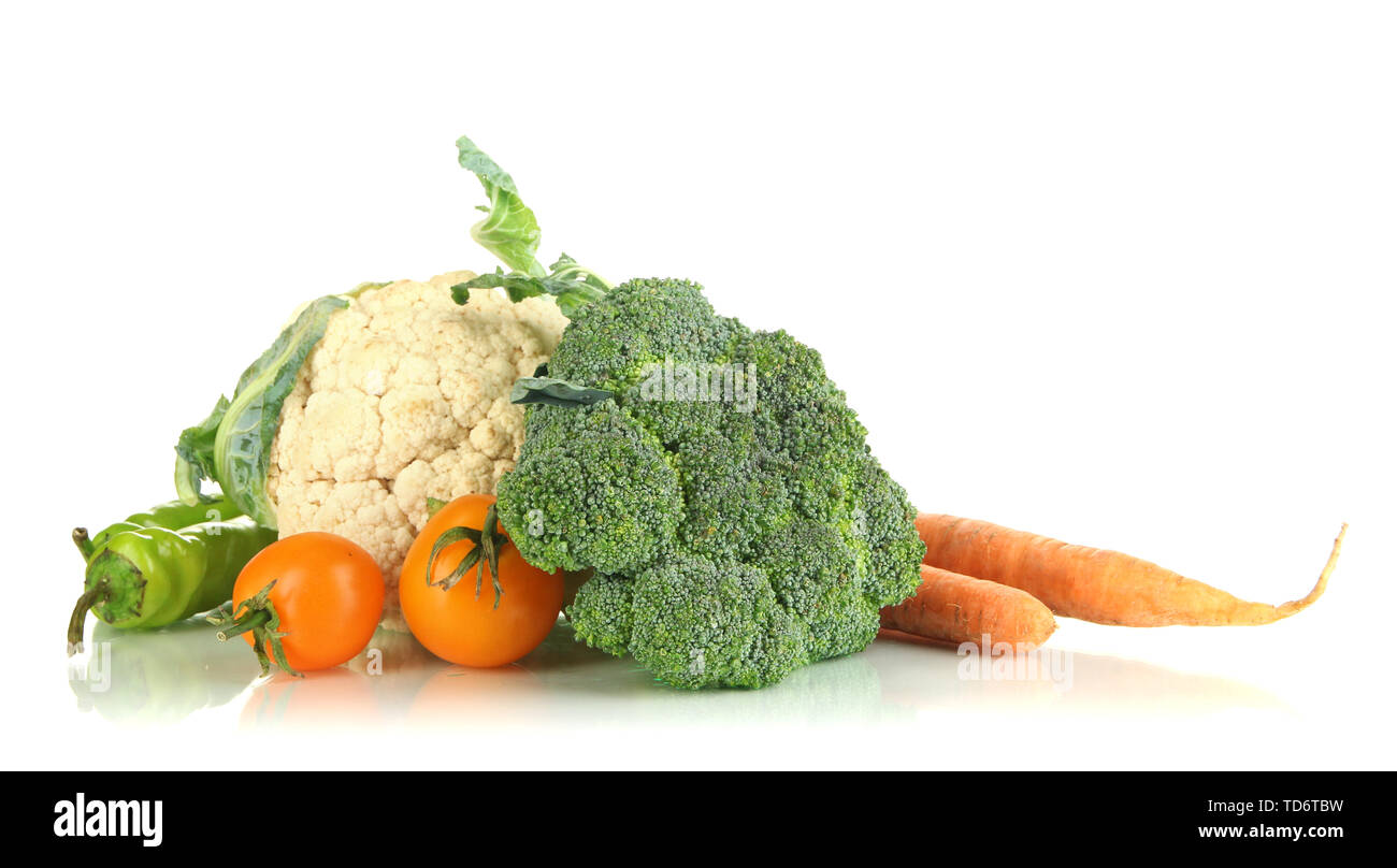 Fresh vegetables isolated on white Stock Photo - Alamy