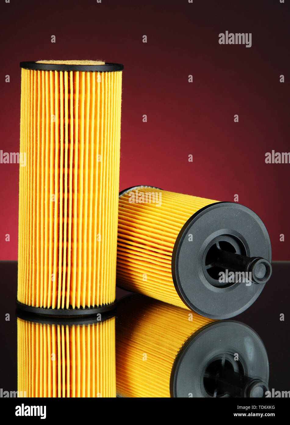 Red car oil filters hi-res stock photography and images - Alamy