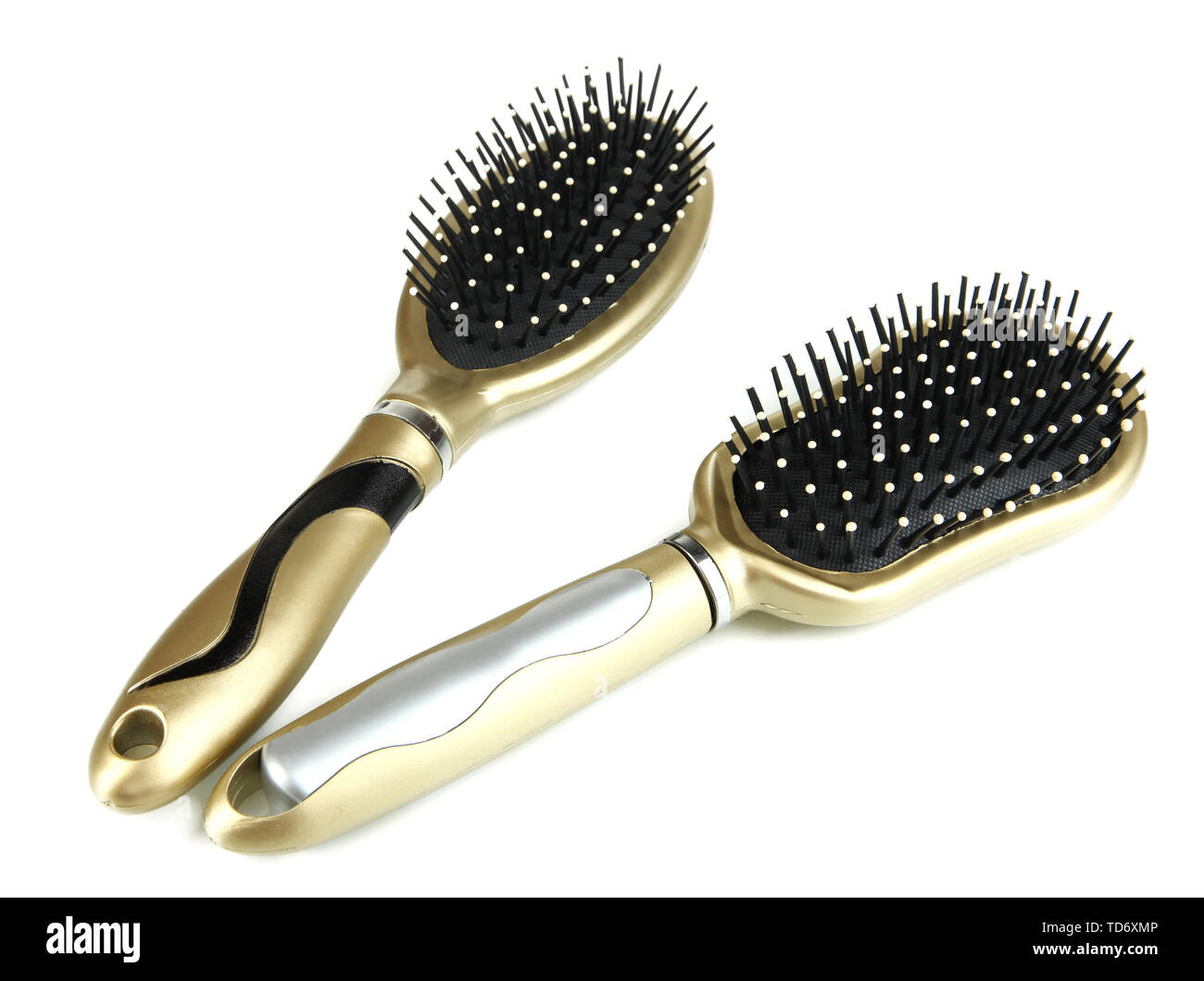 Hairbrushes isolated on white Stock Photo - Alamy