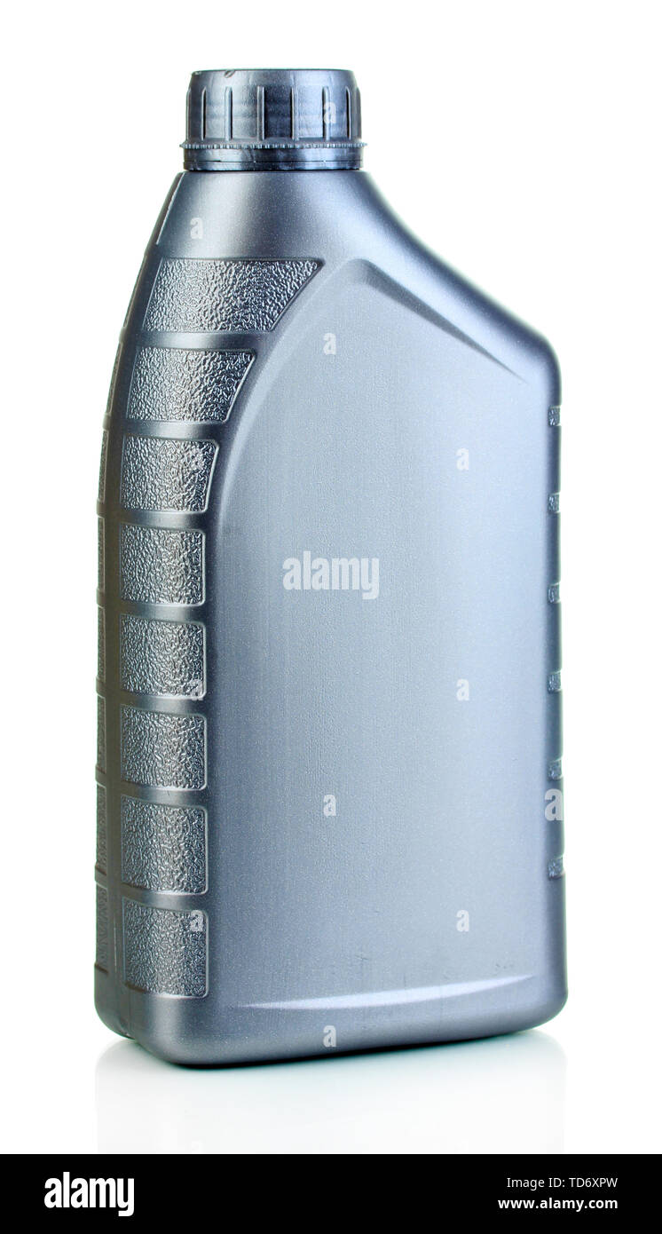 Canister with machine oil isolated on white Stock Photo - Alamy