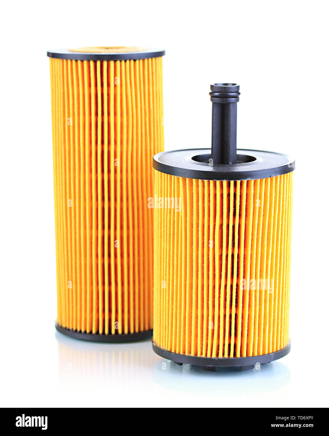 Car oil filters isolated on white Stock Photo - Alamy