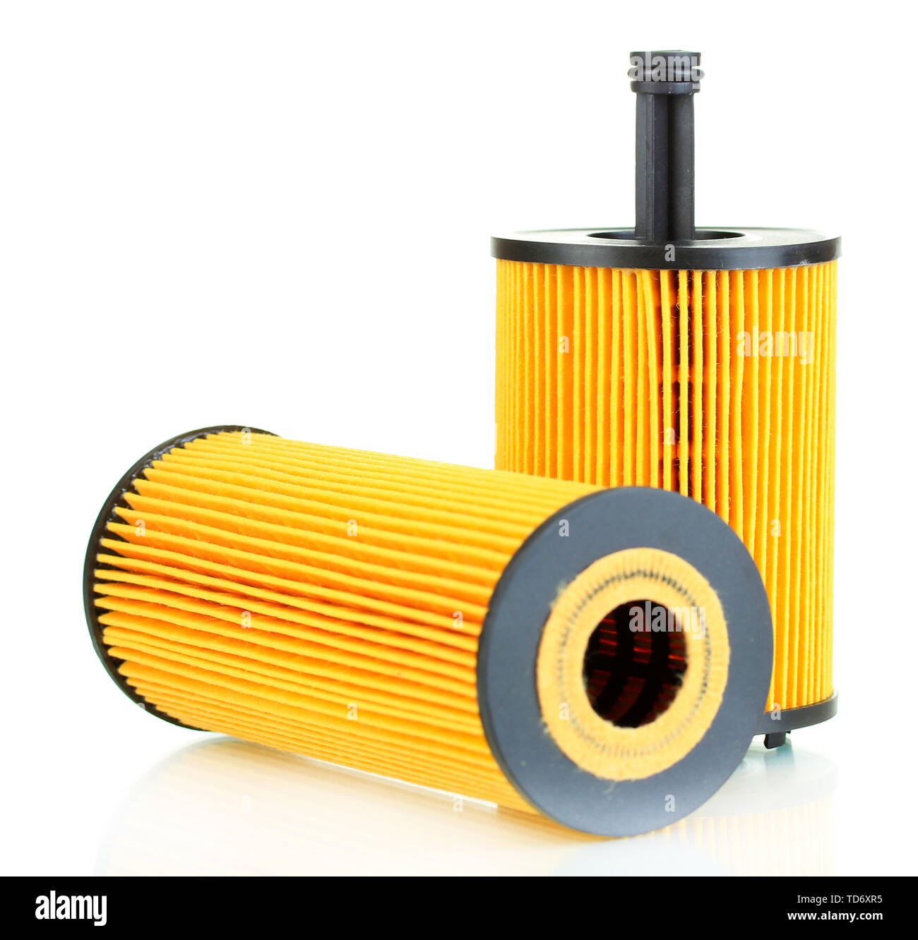 Car oil filters isolated on white Stock Photo - Alamy