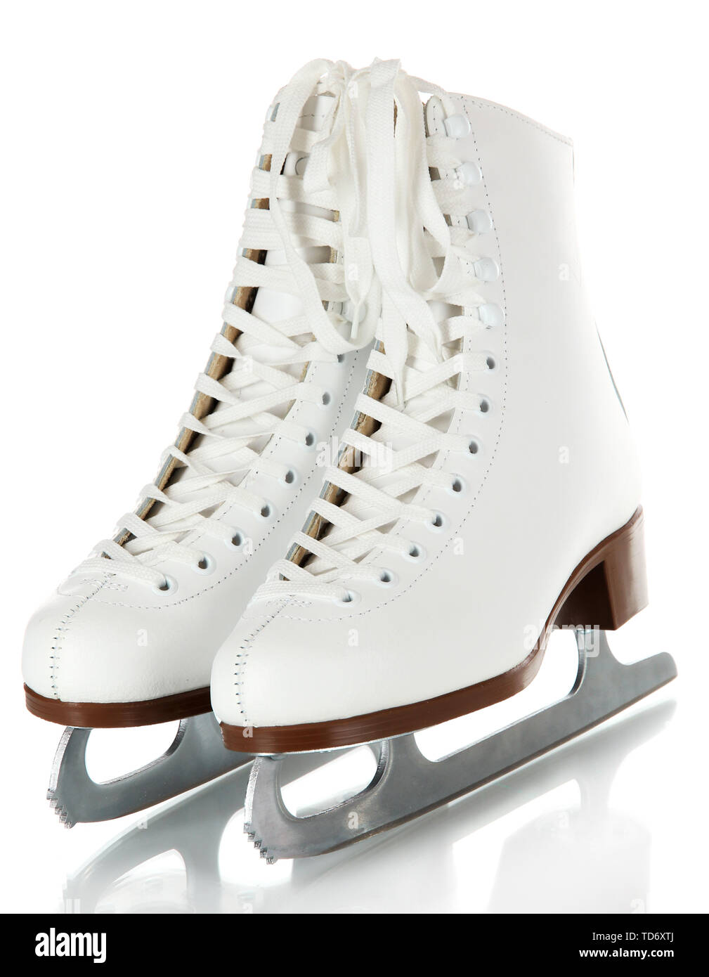 Figure skates isolated on white Stock Photo - Alamy