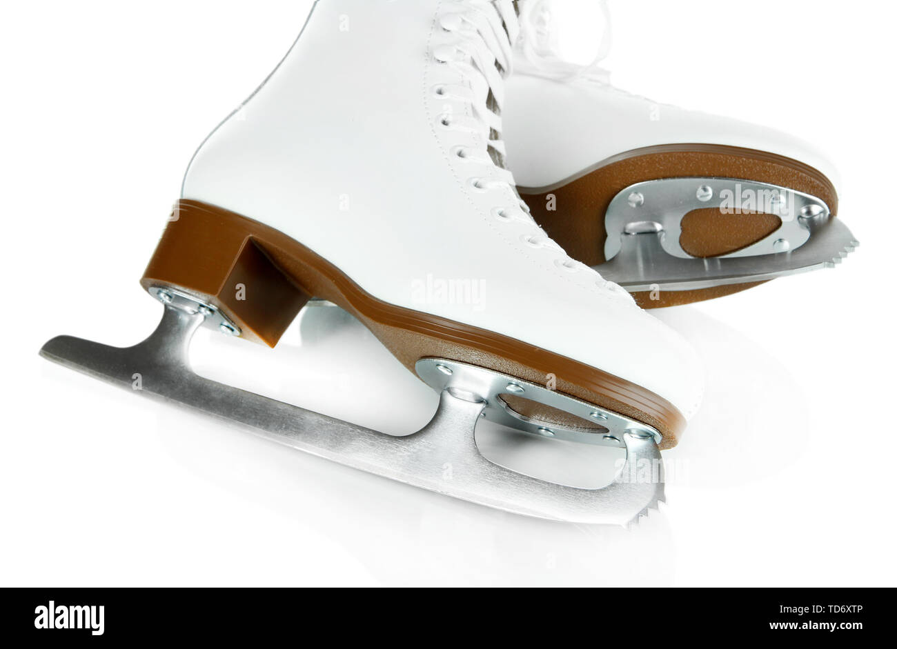 Figure skates isolated on white Stock Photo - Alamy