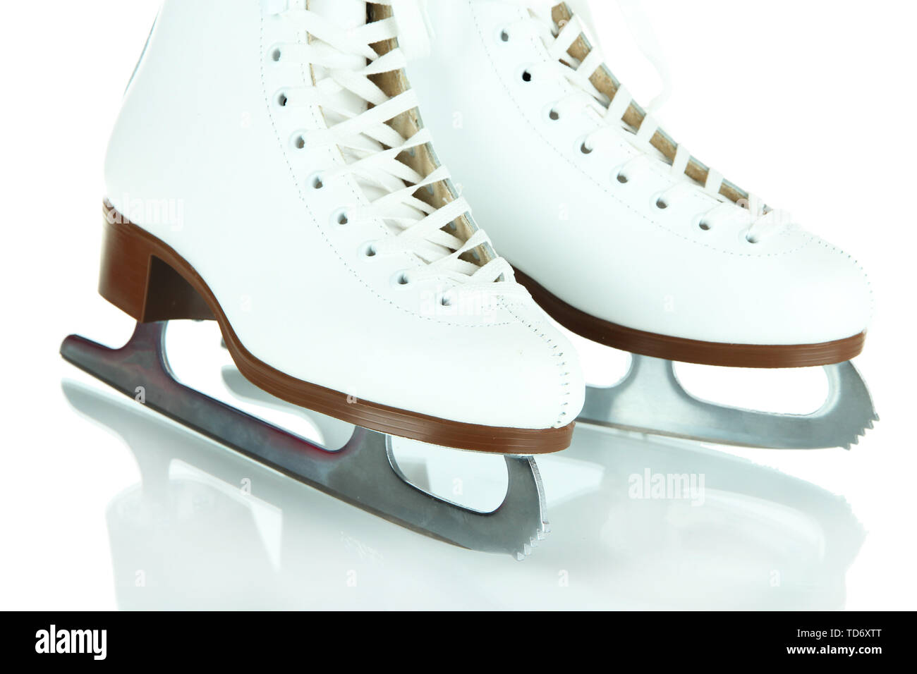 Figure skates isolated on white Stock Photo - Alamy