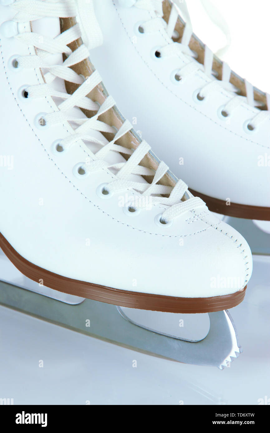 Figure skates isolated on white Stock Photo - Alamy