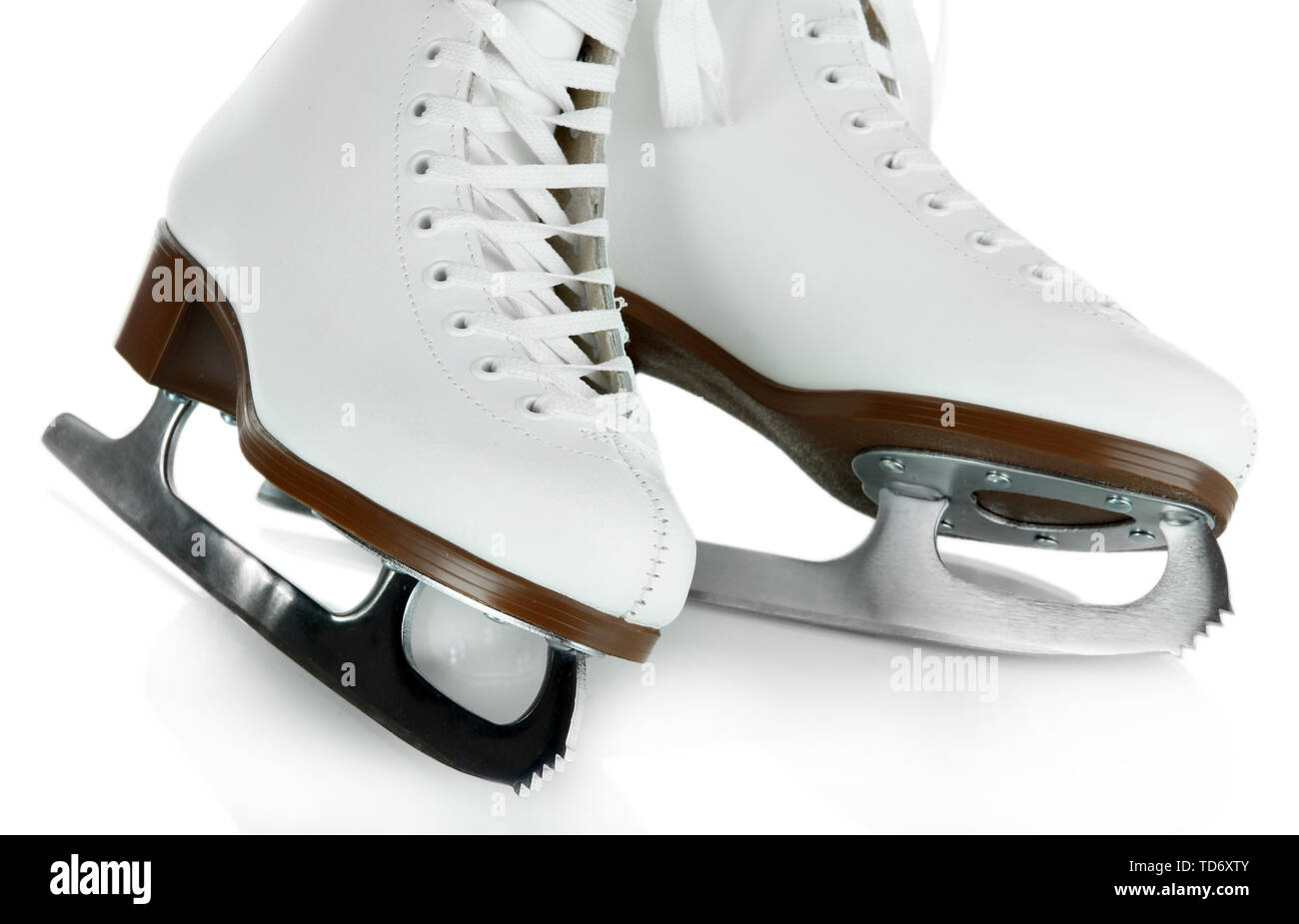 Figure skates isolated on white Stock Photo - Alamy