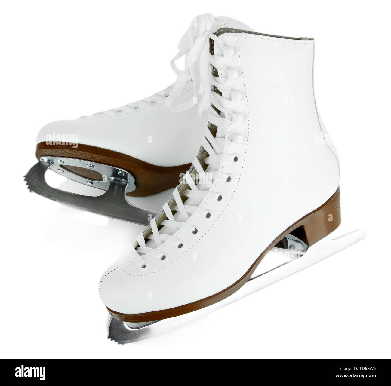 Figure skates isolated on white Stock Photo - Alamy
