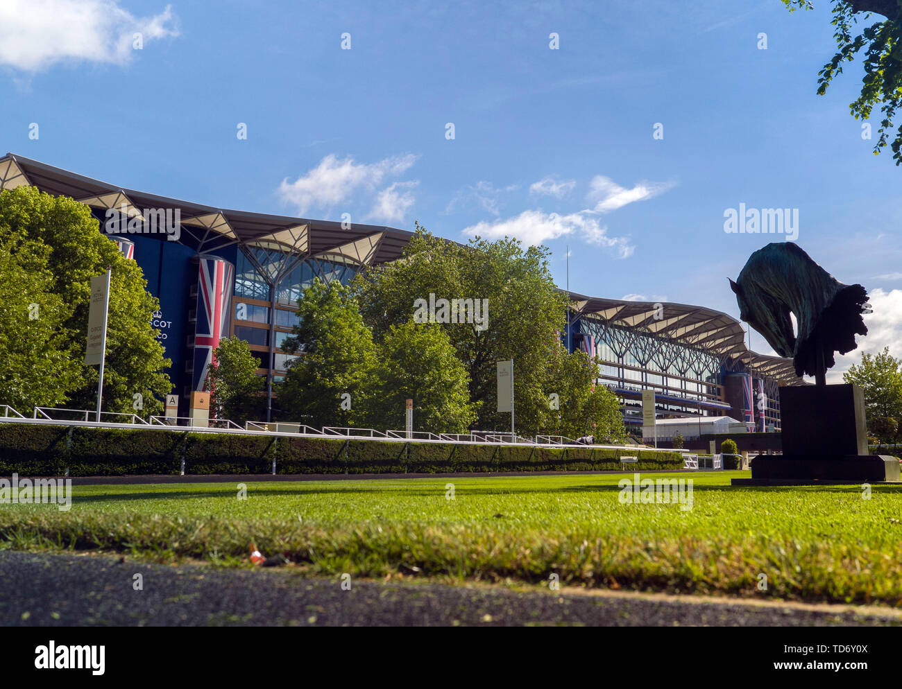 An aerial view of Ascot Racecourse in Berkshire ahead of the Royal ...
