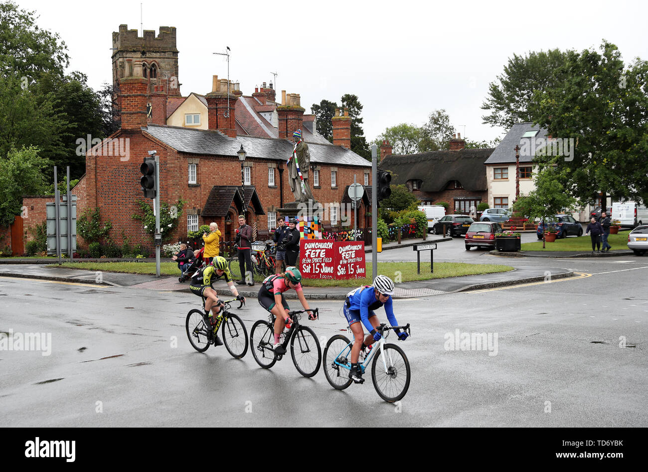 Stage leaders (left-right) Mitchelton-SCOTT's Sarah Roy, Parkhotel ...
