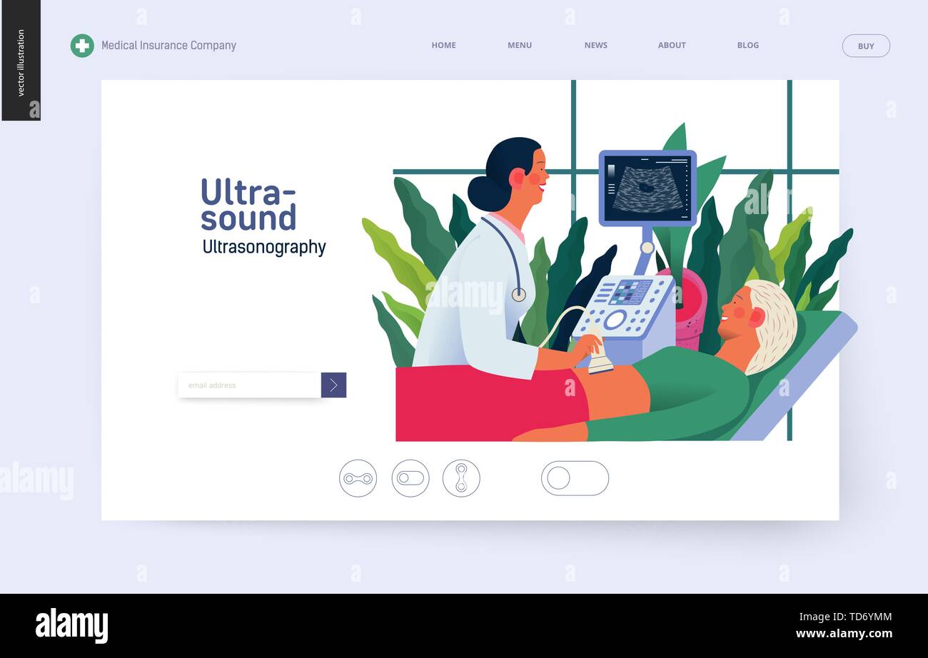 Ultrasonic exam Stock Vector Images - Alamy