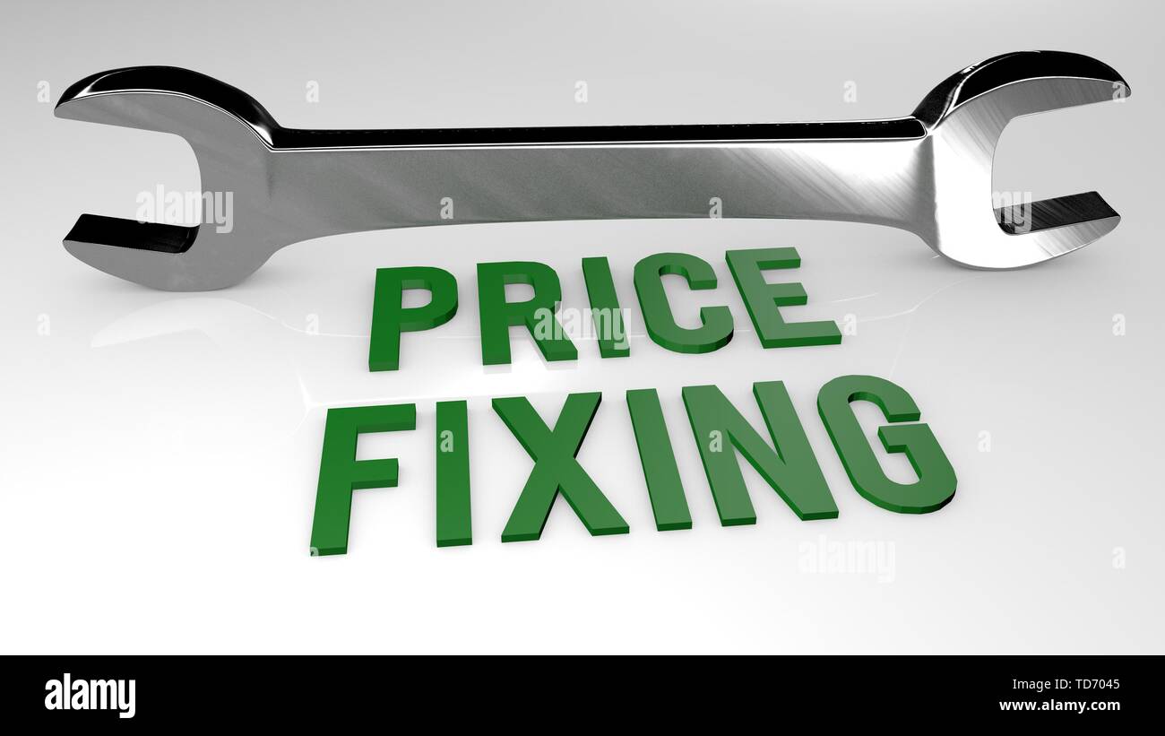 Price Fixing title concept illustration. 3D render illustration Stock ...
