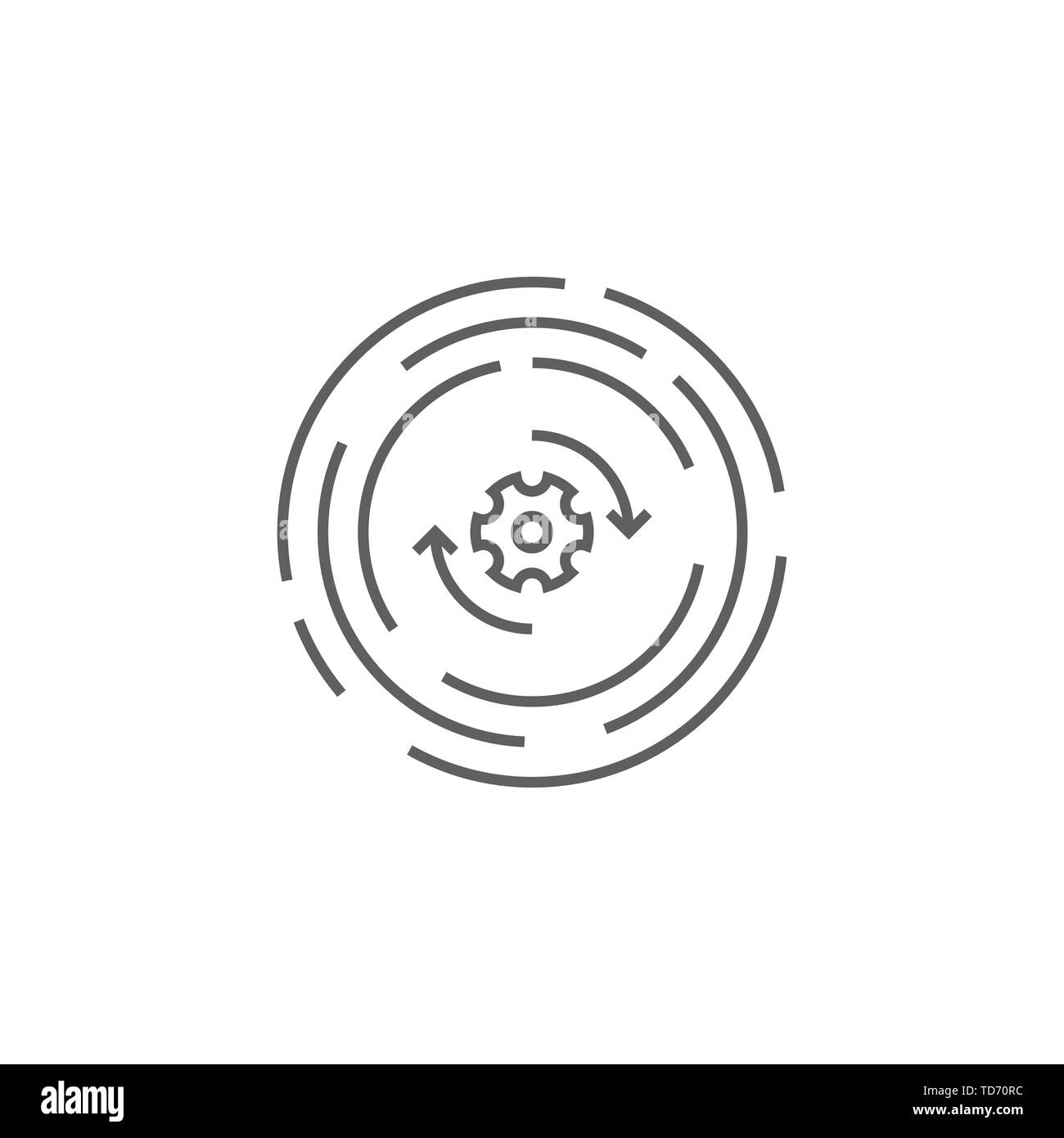 Update Related Vector Thin Line Icon. Isolated on White Background ...