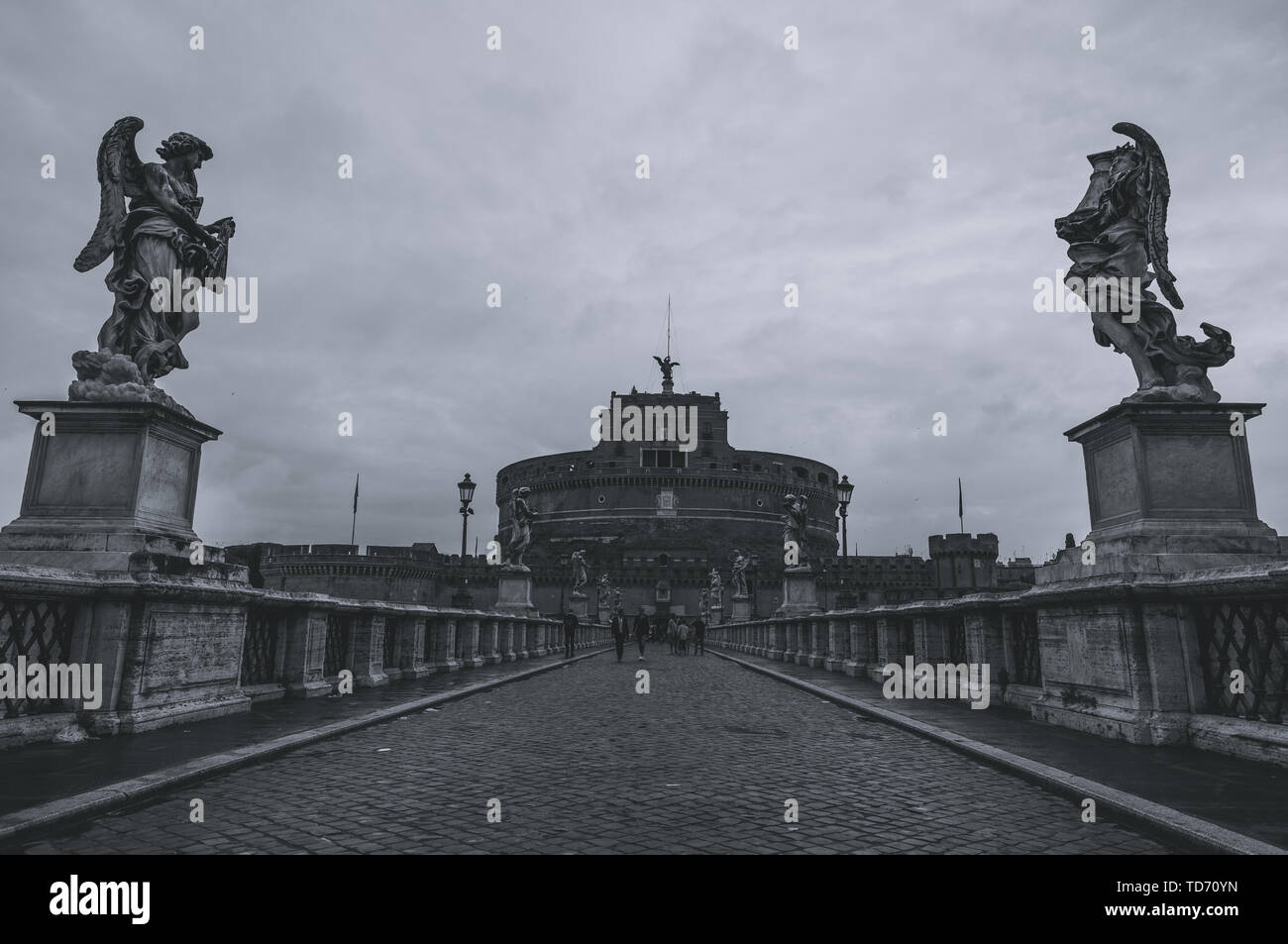 Holy angel bridge, Rome Stock Photo - Alamy
