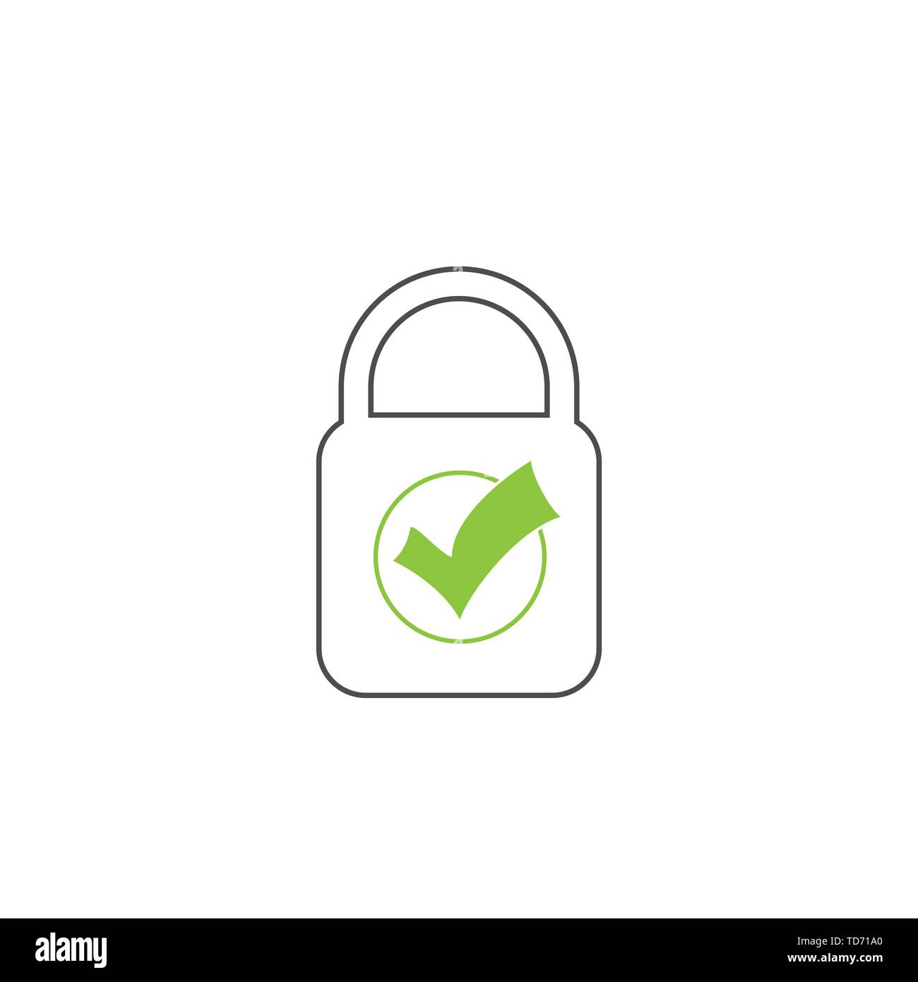 Open and closed padlock icons lock Stock Vector Images - Alamy