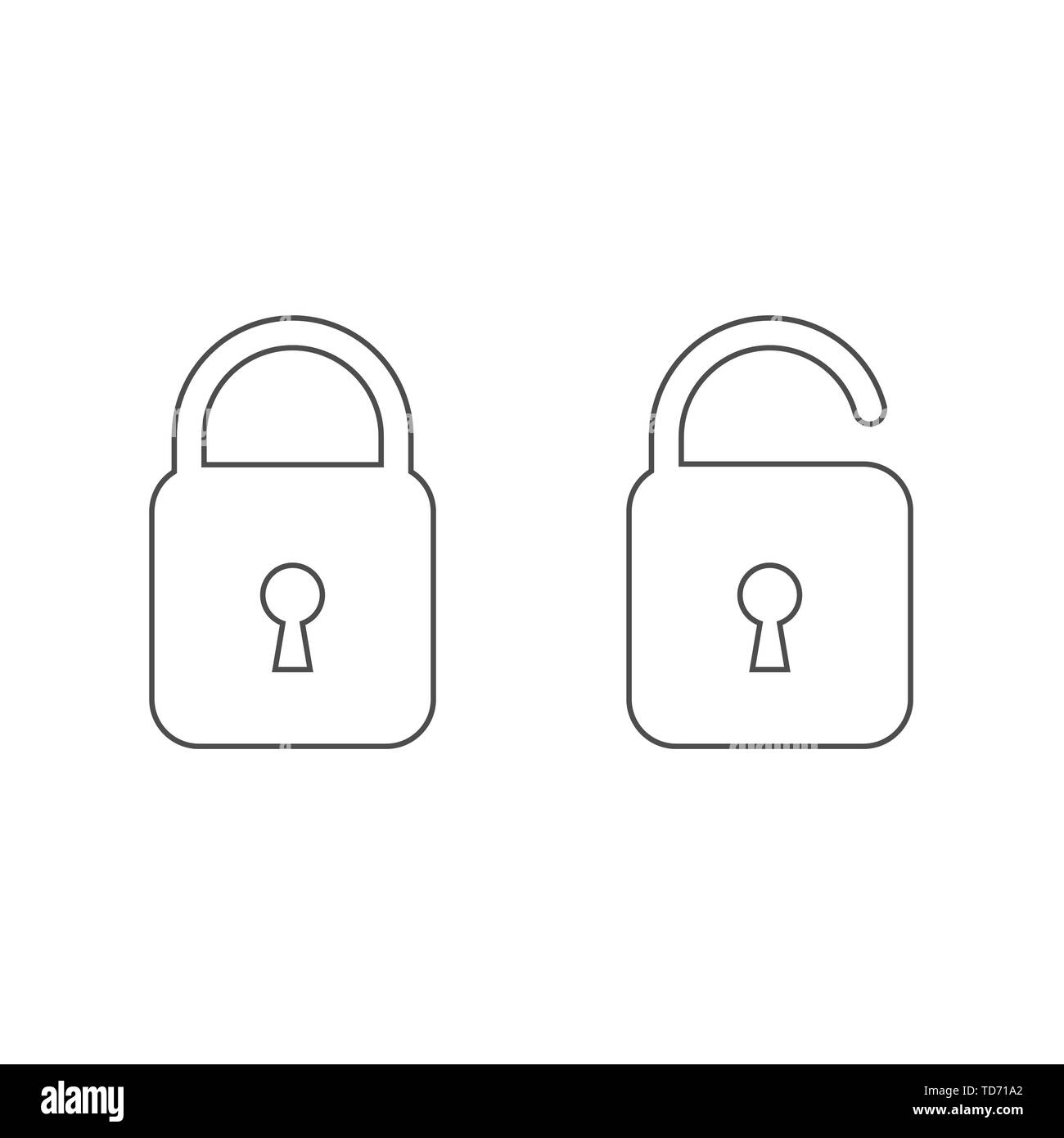 Lock vector icon Stock Vector Image & Art - Alamy
