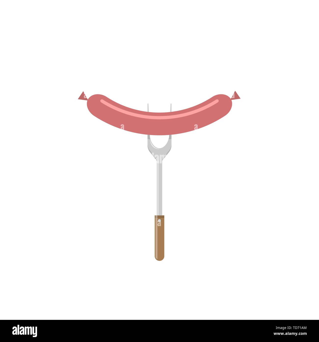 Bbq sausage icon Stock Vector Images - Alamy