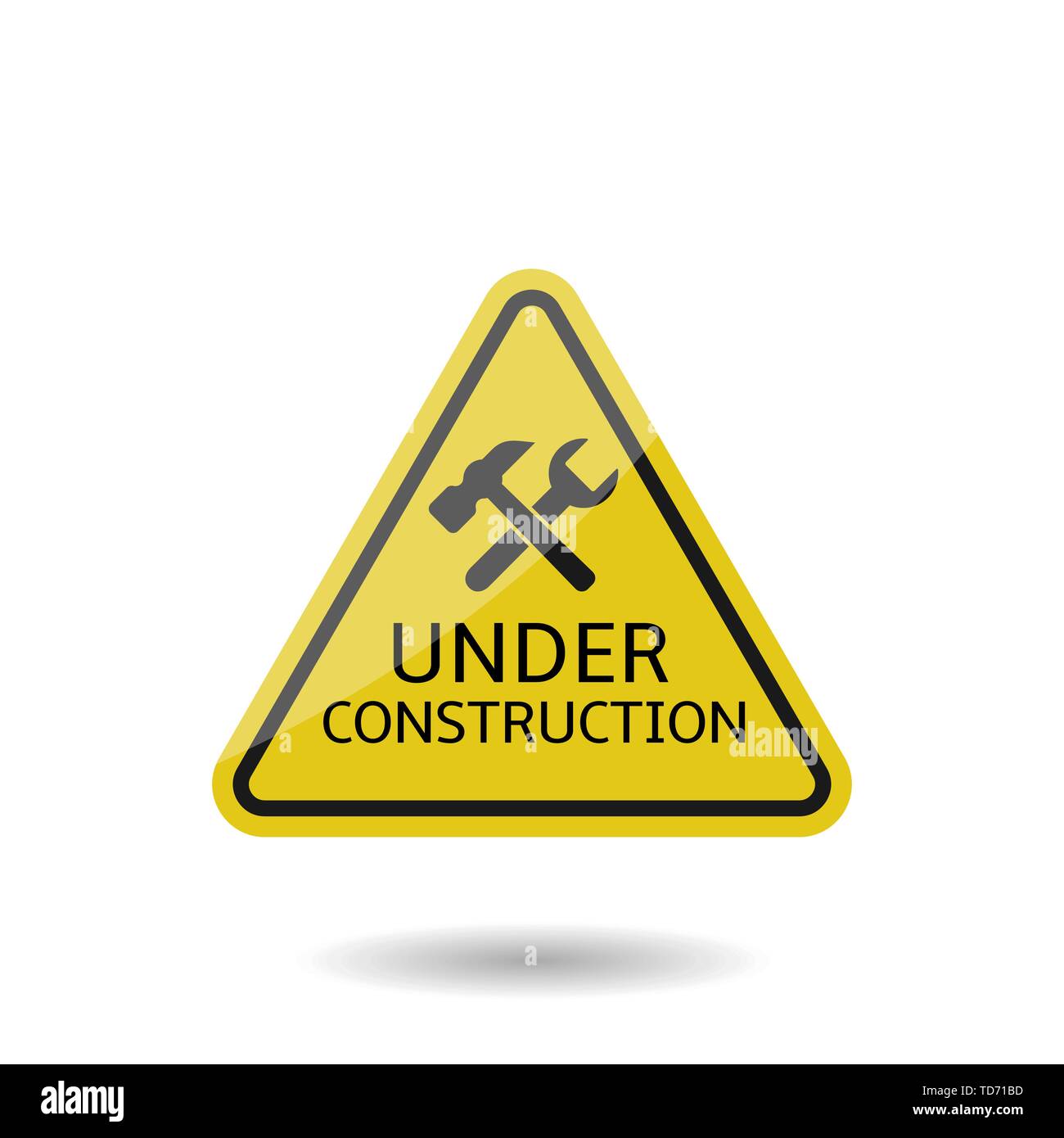 Under construction sign vector Stock Vector Image & Art - Alamy